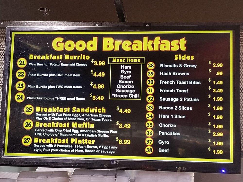 Menu at Good Burger Grill restaurant, Queen Creek