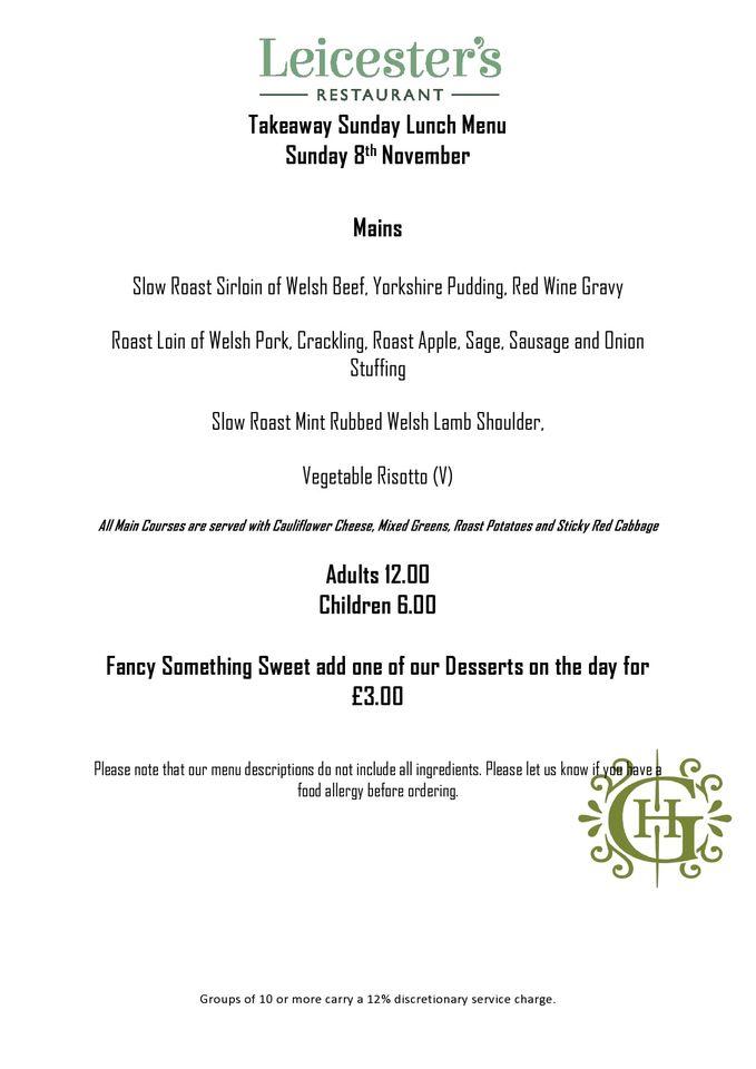 Menu at Great House Hotel restaurant, Bridgend