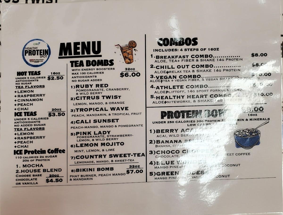Menu at Healthy Protein Spot pub & bar, Anaheim