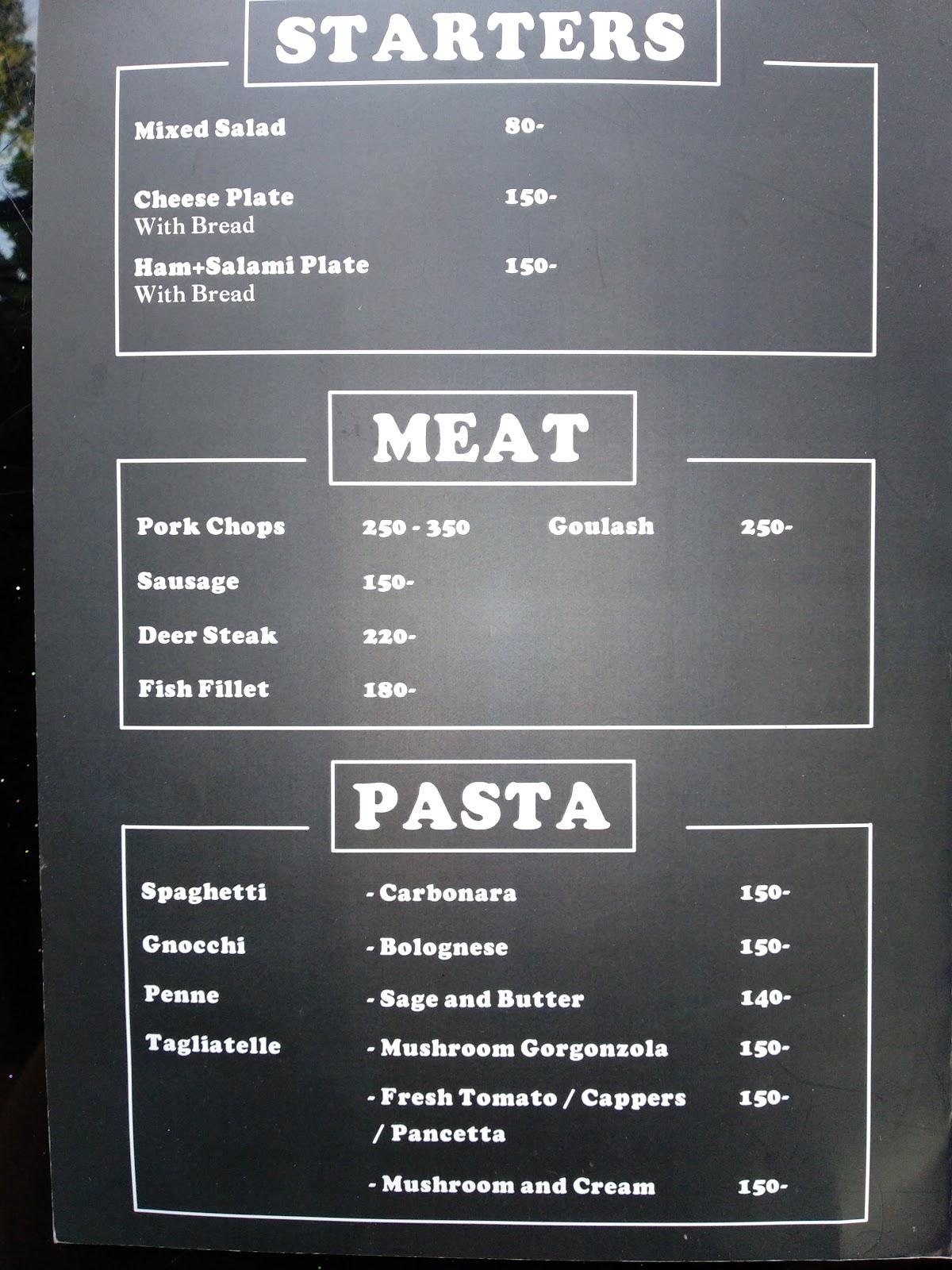 Menu at Mediterranean Kitchen restaurant, Chiang Mai
