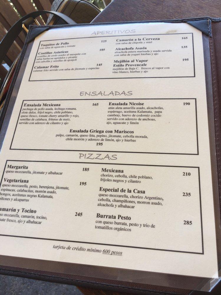 Menu at Don Pedro's Restaurant & Bar, Sayulita