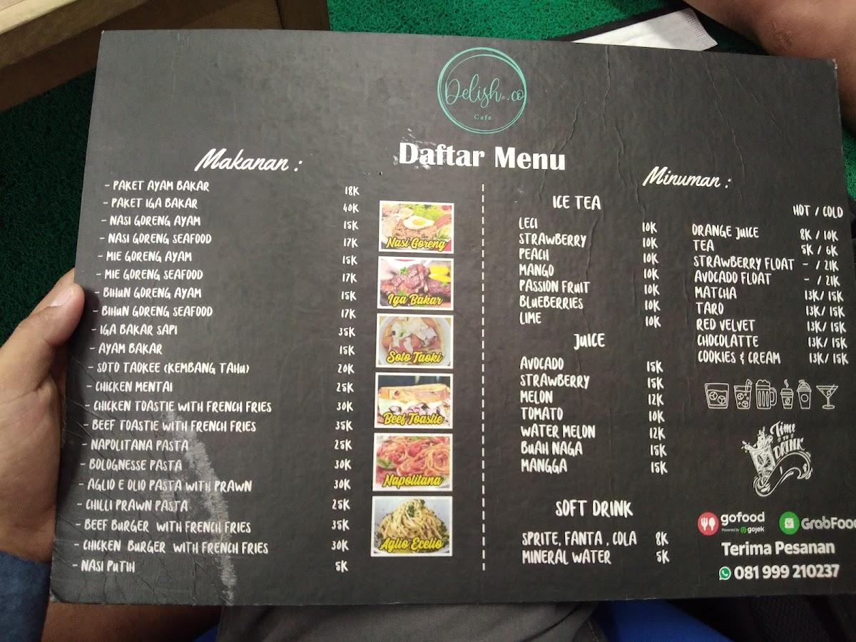 Menu at Delish.co, Tabanan