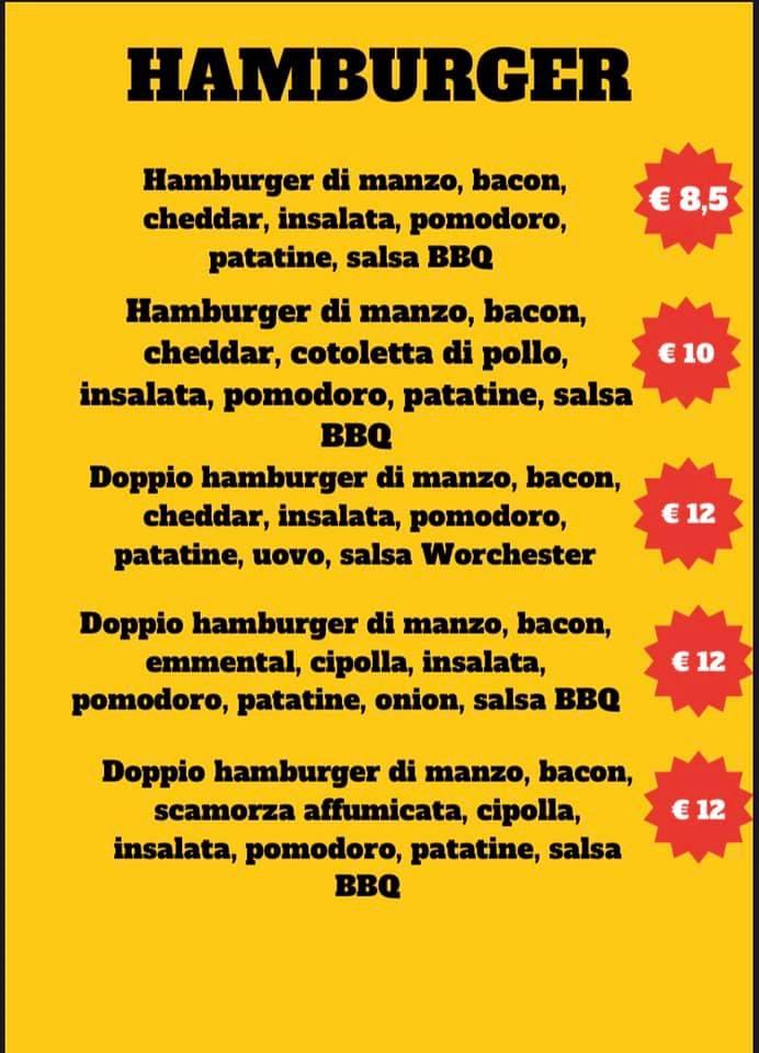Menu at Donegal Public House, Nardò