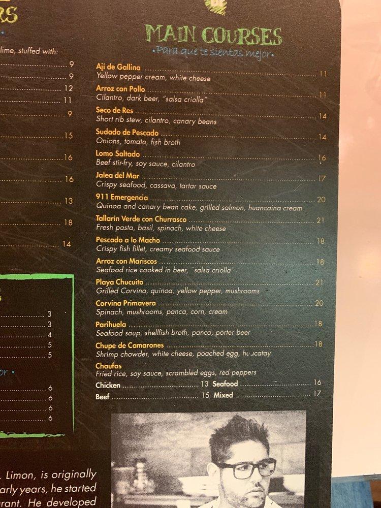 Menu at Dr Limon Ceviche Bar - Kendall, Kendall West