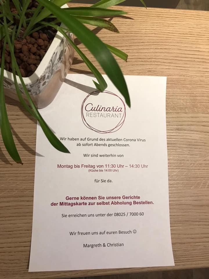 Menu at Culinaria Restaurant und Bar, Miesbach