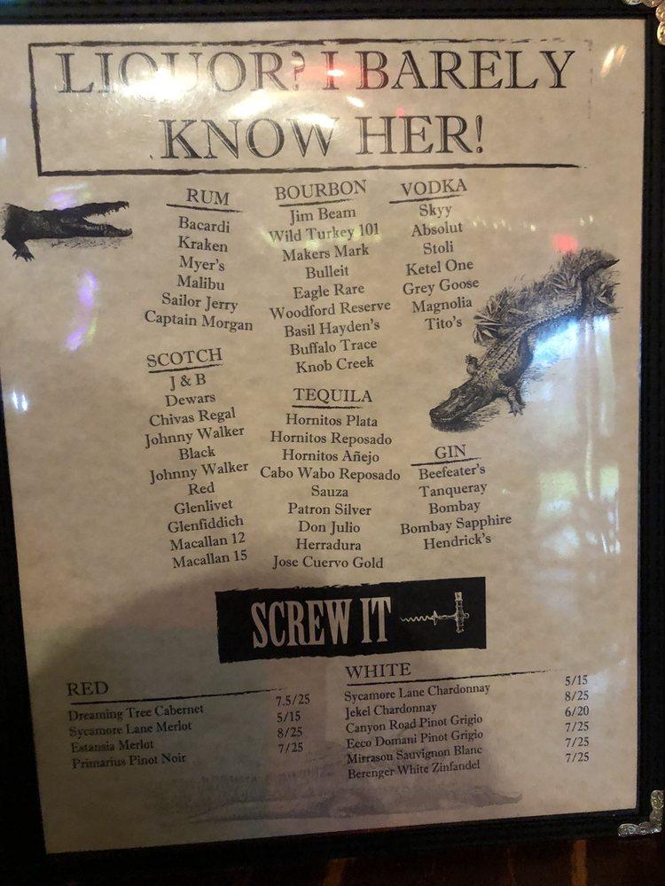 Menu at Rivershack Tavern pub & bar, Jefferson, River Rd