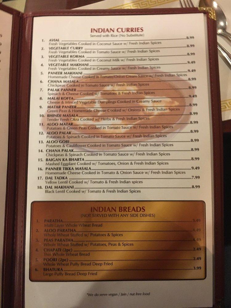 Menu at Udipi Cafe, Monroeville, Old William Penn Hwy