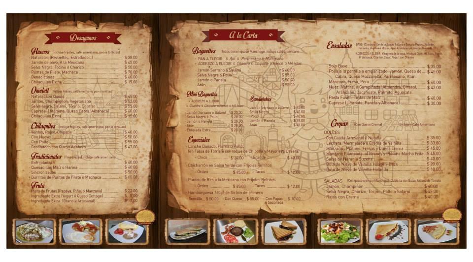 Menu at Cafetería Alsacia, Sayula