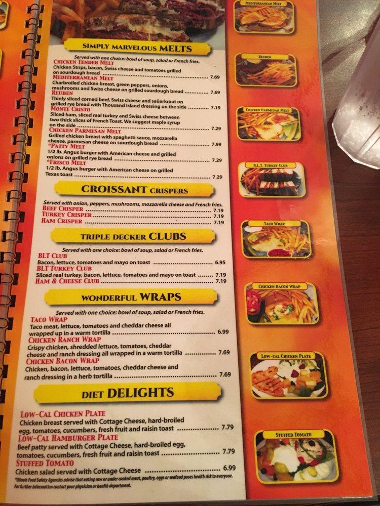 Menu at The Corner Cafe, Petersburg