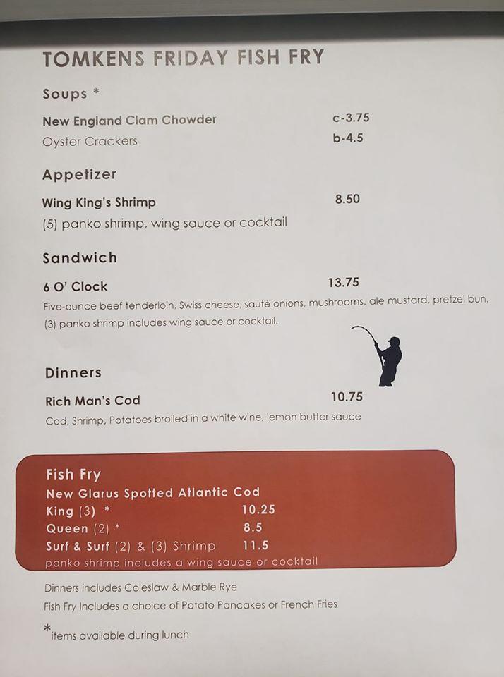 Menu at TomKen's Bar & Grill, Milwaukee