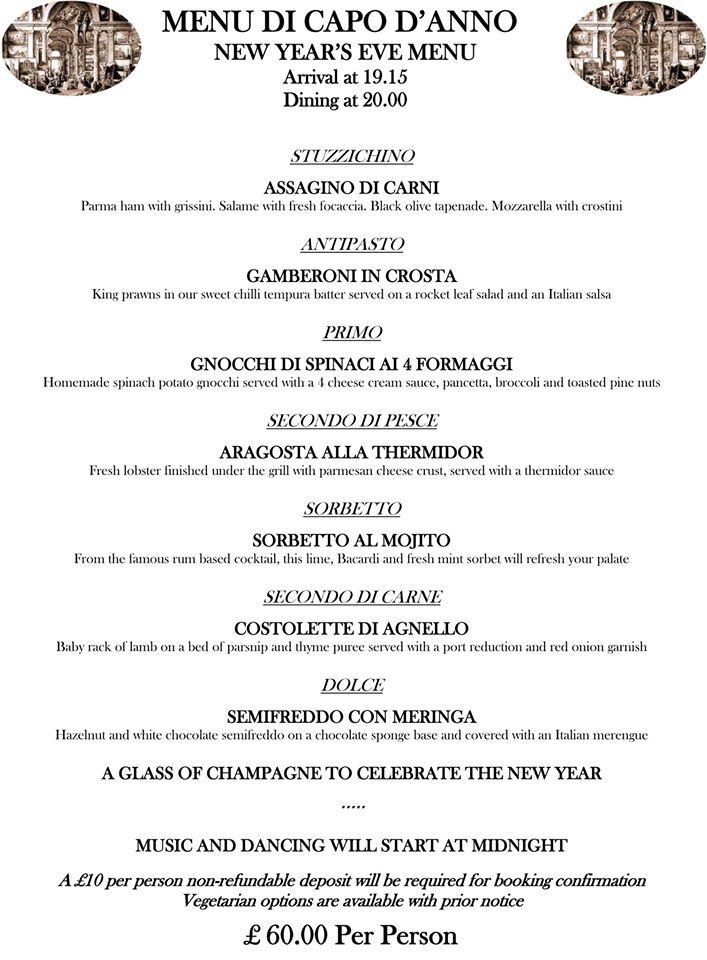 Menu at Villa Romana Fareham restaurant, Fareham, The Old Coach House