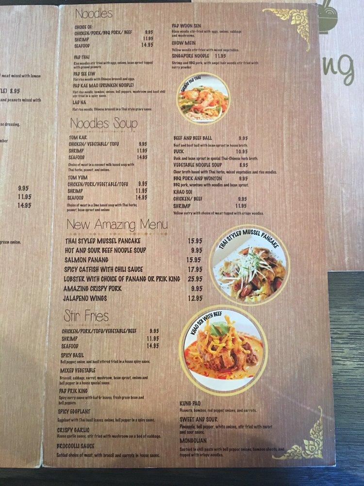 Menu at Amazing Thai restaurant, North Las Vegas, W Ann Rd #109