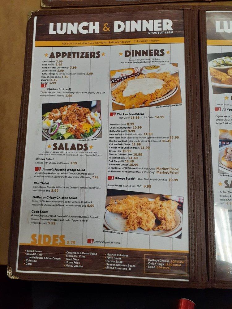 Menu at Jimmy's Round-Up Cafe & Fried Pies, Oklahoma City
