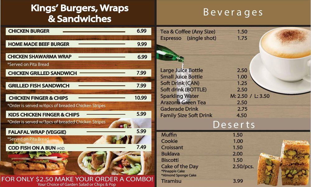 Menu at King of Fish N Chips restaurant, Vaughan