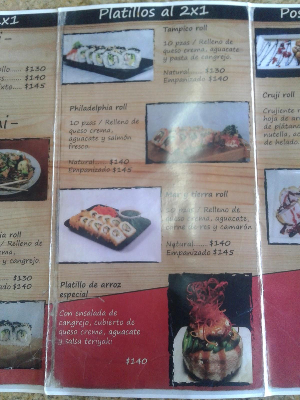 Carta del restaurante La Postal (Sucursal Col. 20 del Noviembre ...