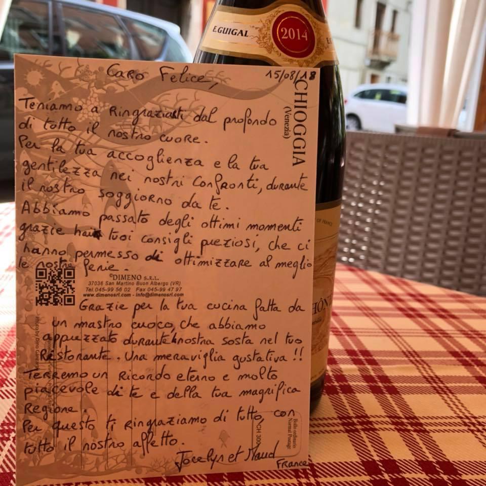 Menu da La taverna da Nadia e Felice ristorante, Chioggia