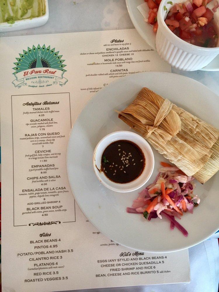 Menu at El Pavo Real restaurant, New Orleans