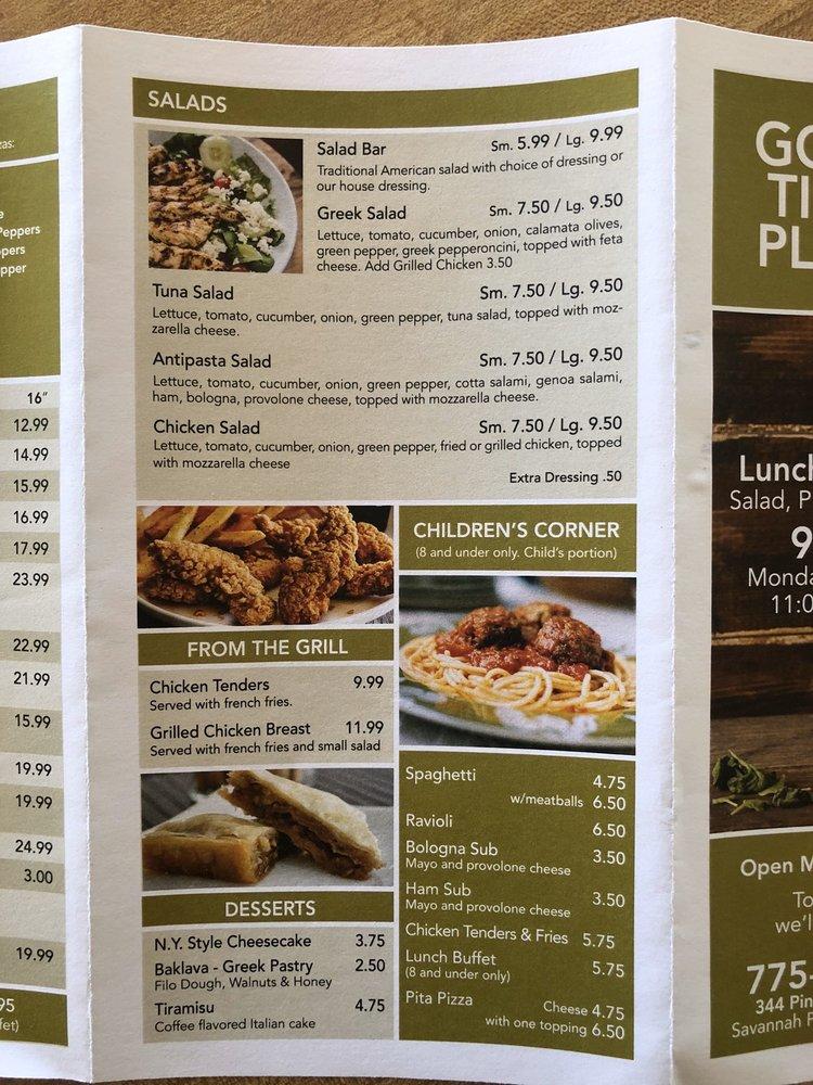 Menu at Georgio's Famous Pizza pizzeria, Oakland, Sycamore St