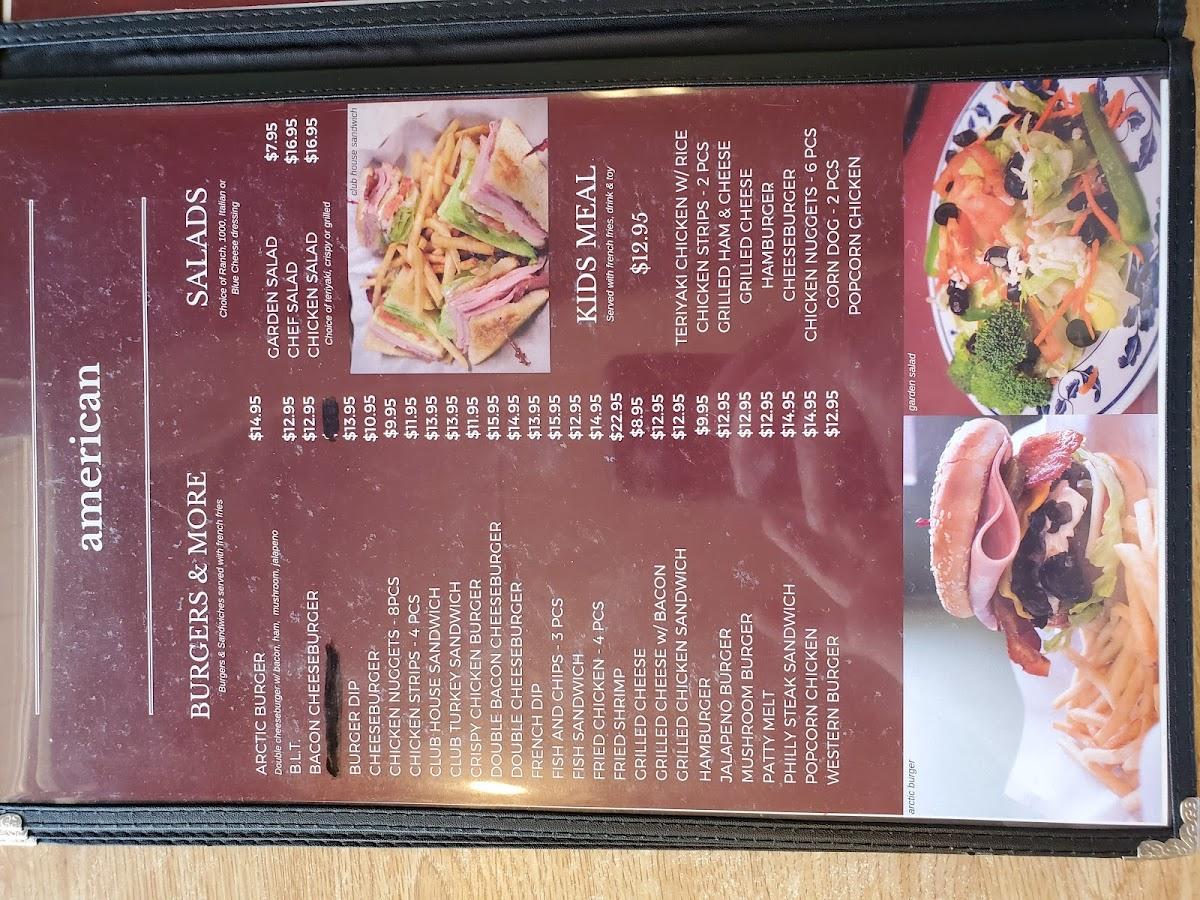 Carta del restaurante Empress, Kotzebue