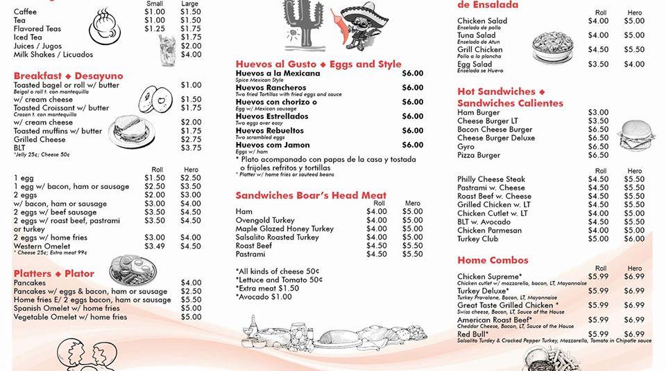 Menu at JACAL Mexicano restaurant, New York City