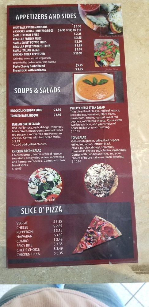 Menu at New York Richie's pizzeria, Garden City