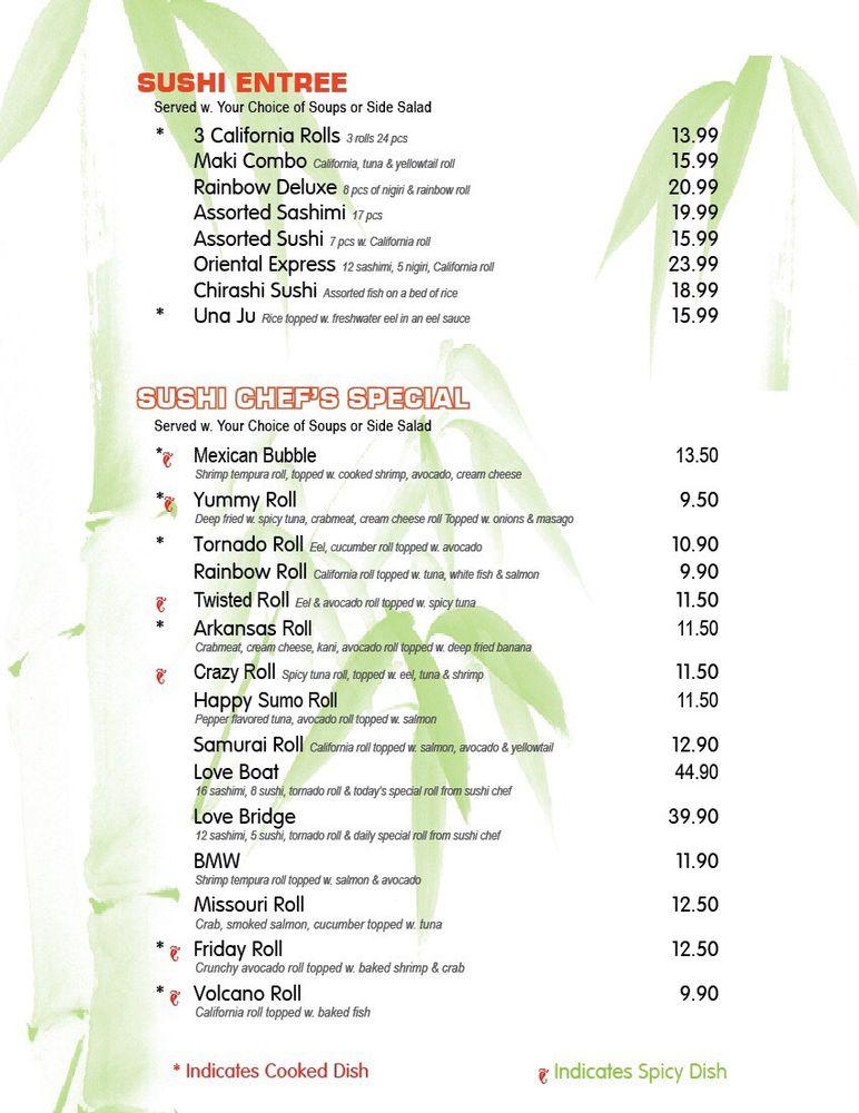 Menu at Orient Restaurant Express, Jonesboro