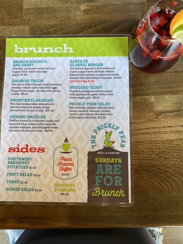 Menu at Prickly Pear Grill and Cantina restaurant, Salina
