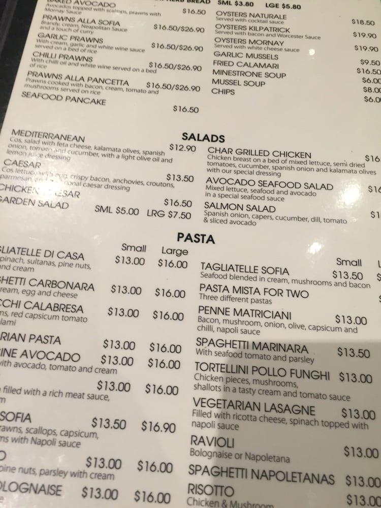 Menu at Sofia Camberwell fast food, Camberwell