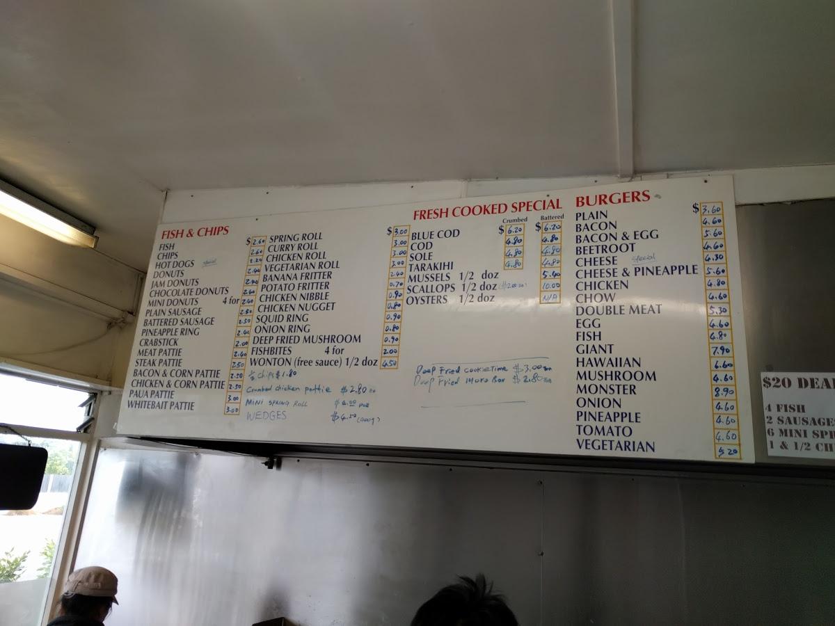 Menu at Stourbridge Fish & Chips restaurant, Christchurch