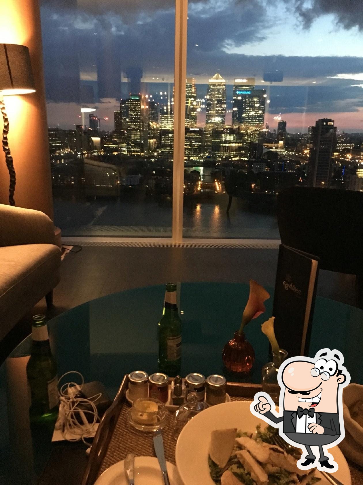 Eighteen Sky Bar in London - Restaurant menu and reviews