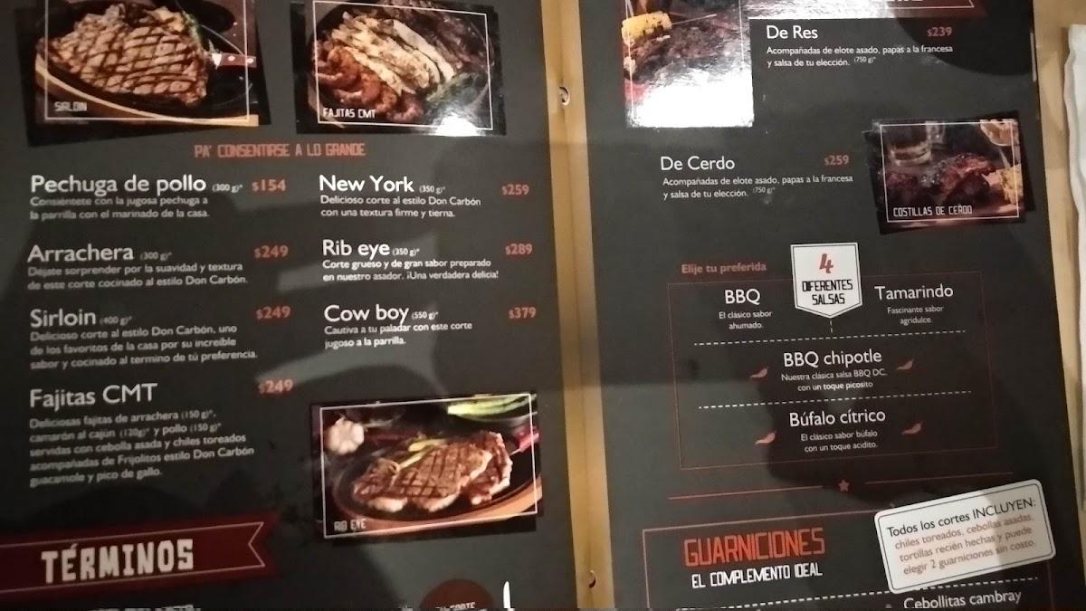 Carta del restaurante Don Carbon Monterrey (Paseo La Fe), San Nicolás ...