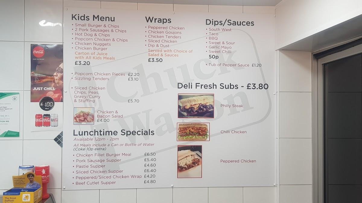 Menu at The Chuck Wagon restaurant, Cookstown