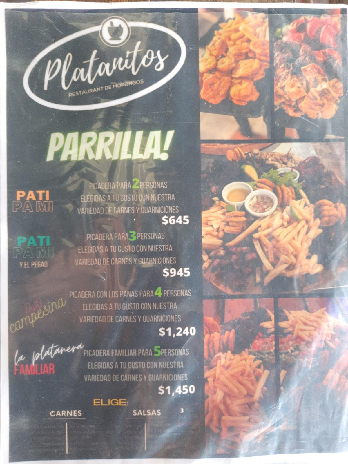 Menu at Platanitos Restaurant SRL, La Vega