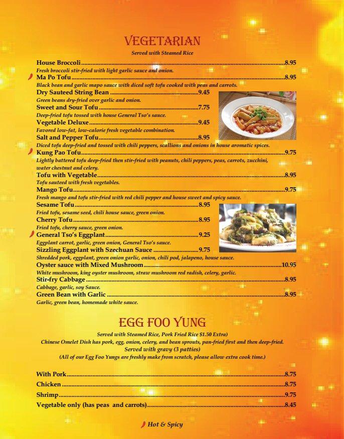 Menu at Chef Zhao restaurant, Portland