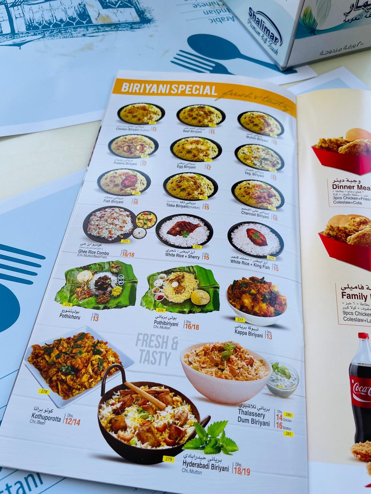 Menu at City Fresh Restaurant, Dubai
