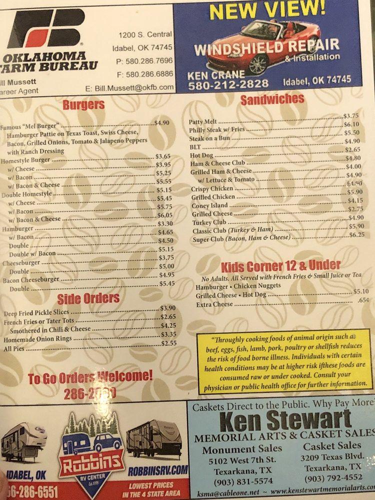 Menu at Gemini Coffee Shop restaurant, Idabel