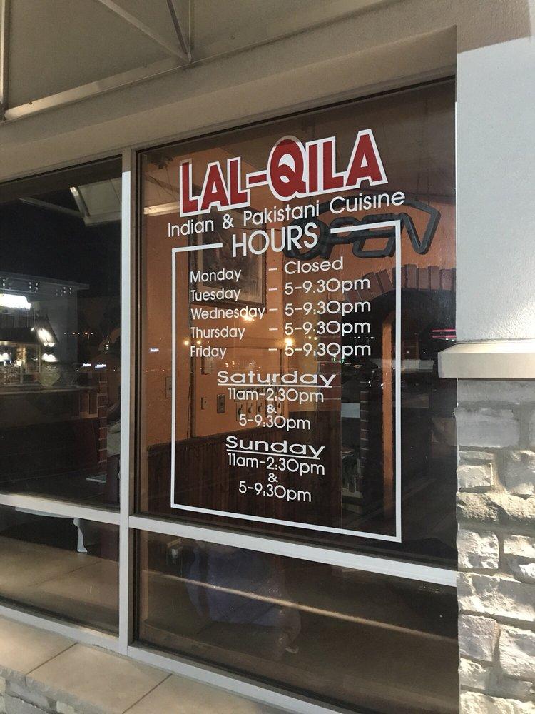 Menu at Lal Qila Indian Pakistani Cuisine restaurant, Ballwin