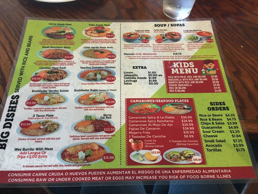 Menu at Taqueria Franco restaurant, Aberdeen, 401 W Heron St