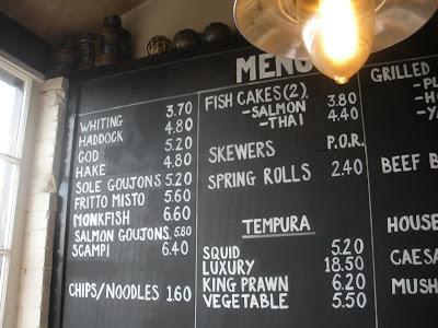 Menu at The Wee Hurrie fast food, Troon