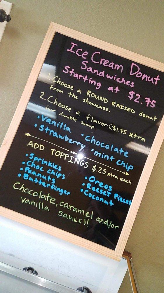 Carta de Early Bird Donuts, Oroville