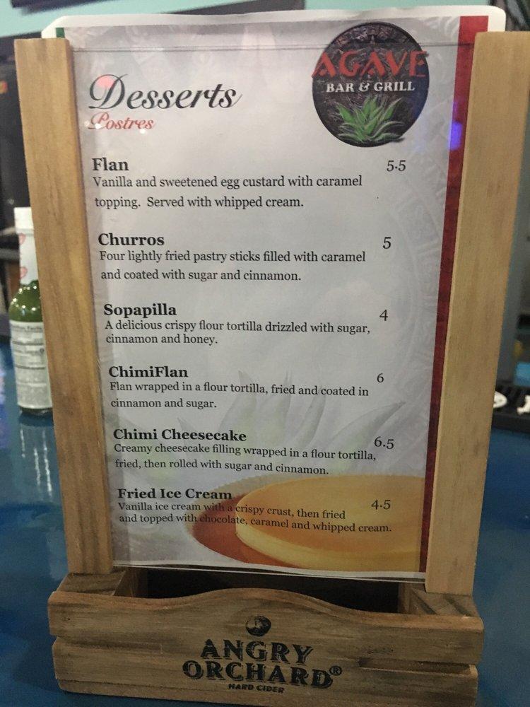 Menu at Agave Bar and Grill 2 Mexican Restaurant, Port Wentworth