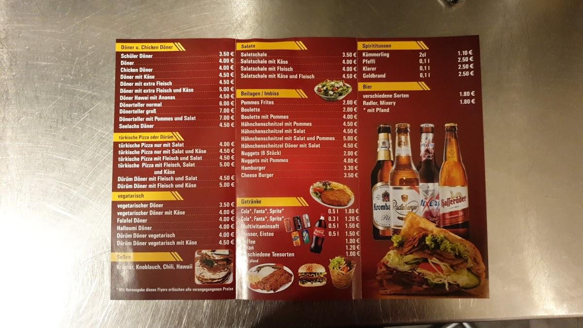 Menu at Antep 27 Döner restaurant, Cottbus