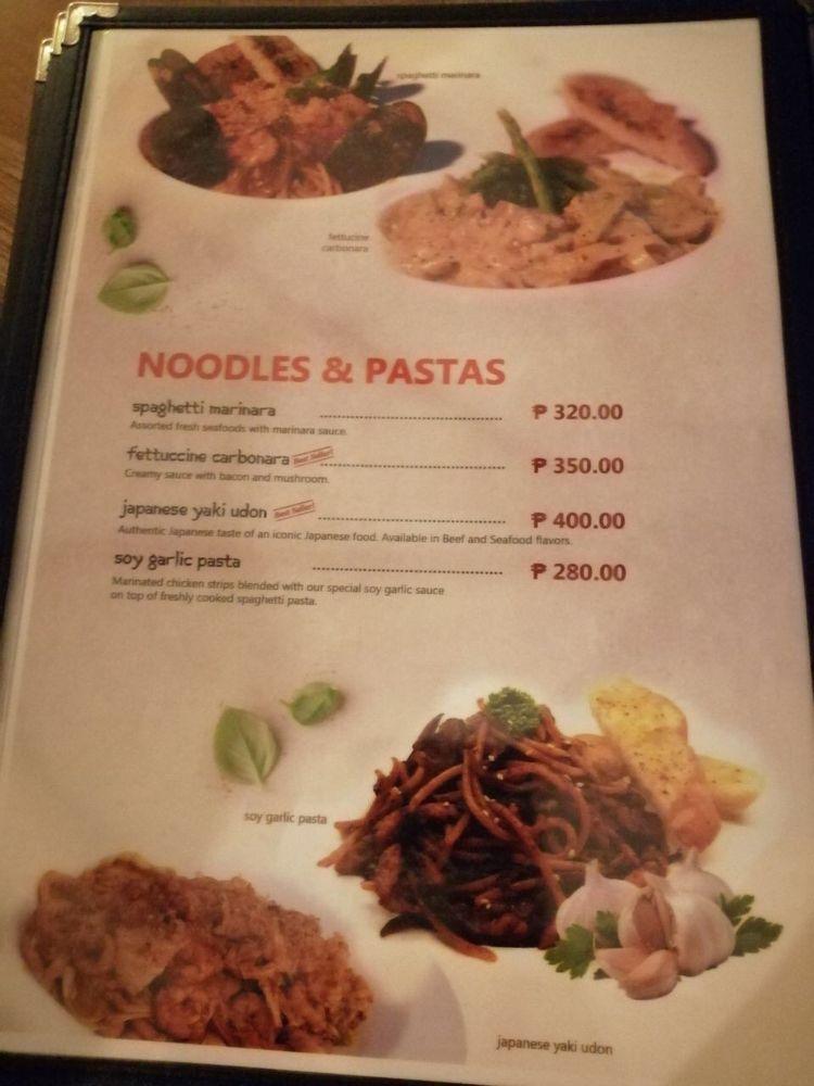 Menu at Koko Buri restaurant, Mabalacat, Berthapil III