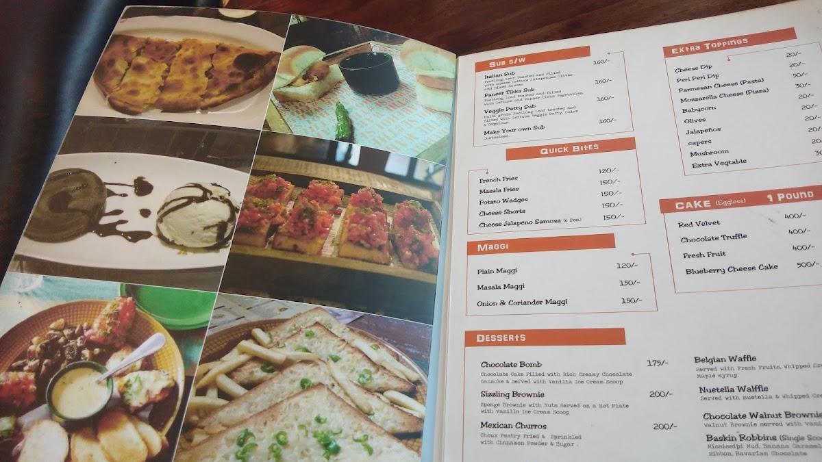 Menu at The Warehouse Cafe, Jaipur