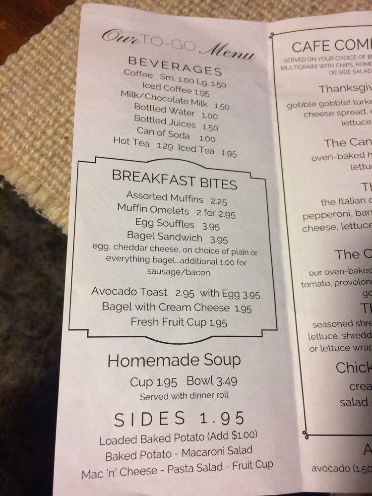 Menu at At Your Table Cafe & Catering, Canal Fulton