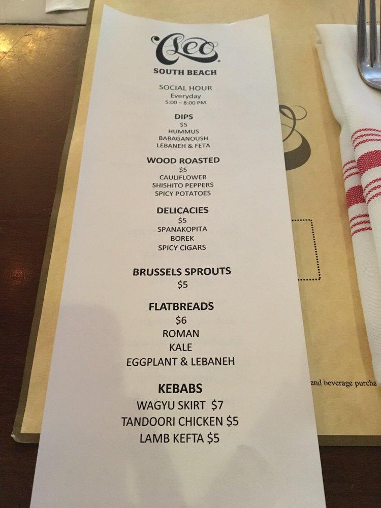 Menu at Katsuya South Beach restaurant, Miami Beach, Collins Ave STE 200