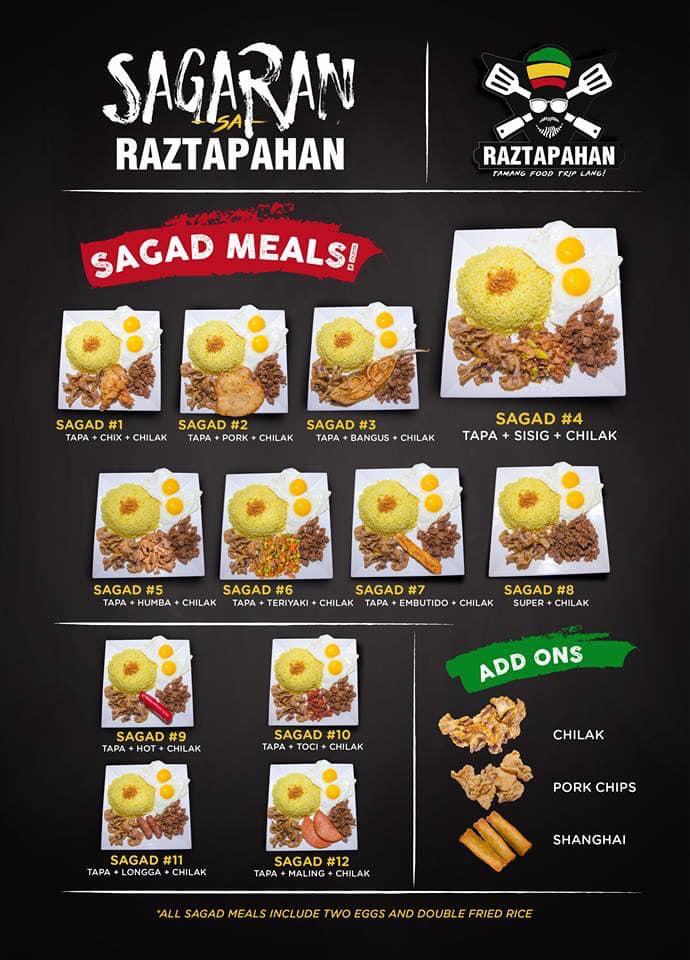 Menu at Raztapahan sa Addas - Bacoor Boulevard restaurant, Bacoor