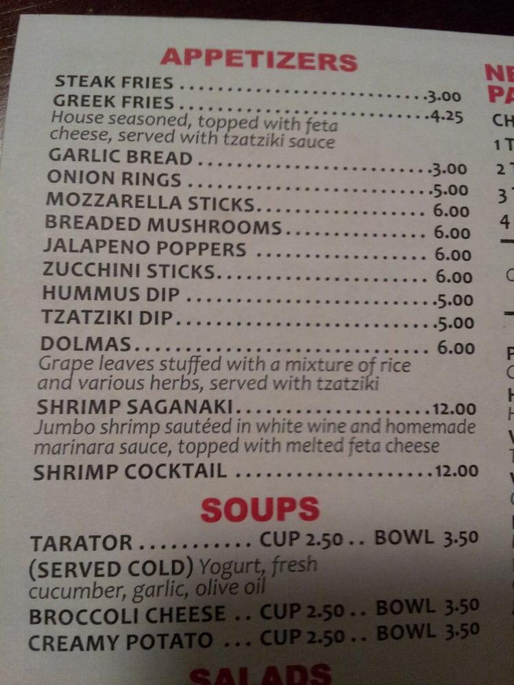 Menu at Apollo's Pizza pizzeria, Las Vegas