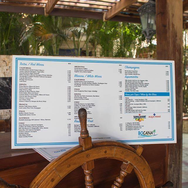 Menu at Bocana Beach & Club, Boca Chica