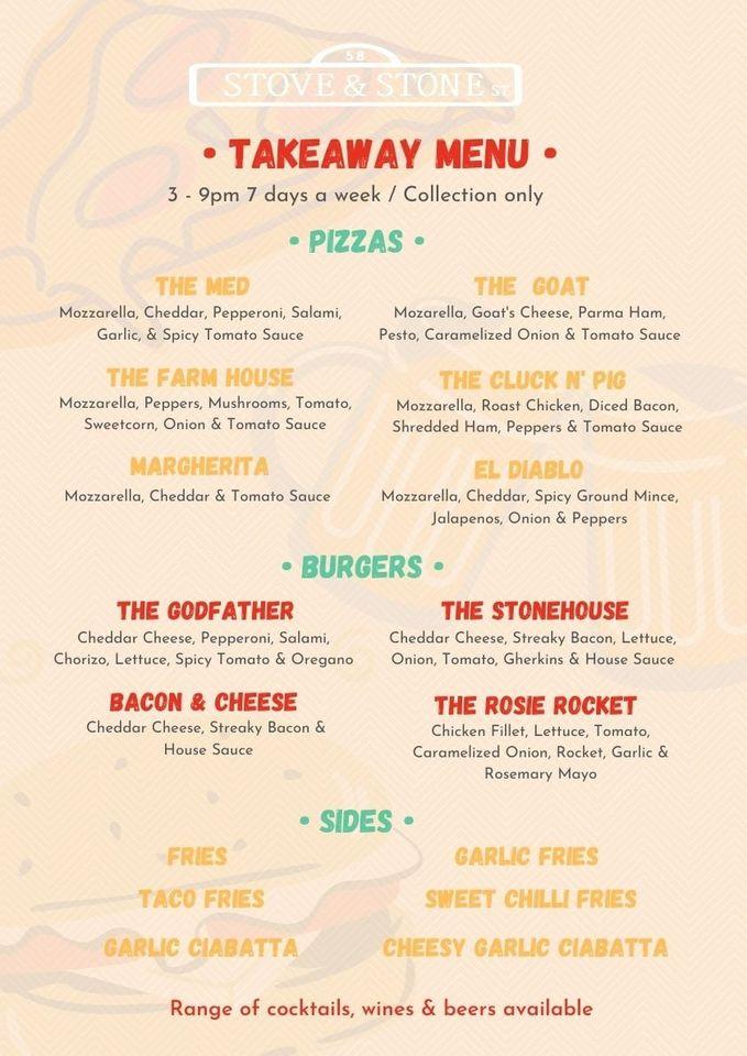 Menu at Central Bar, Letterkenny